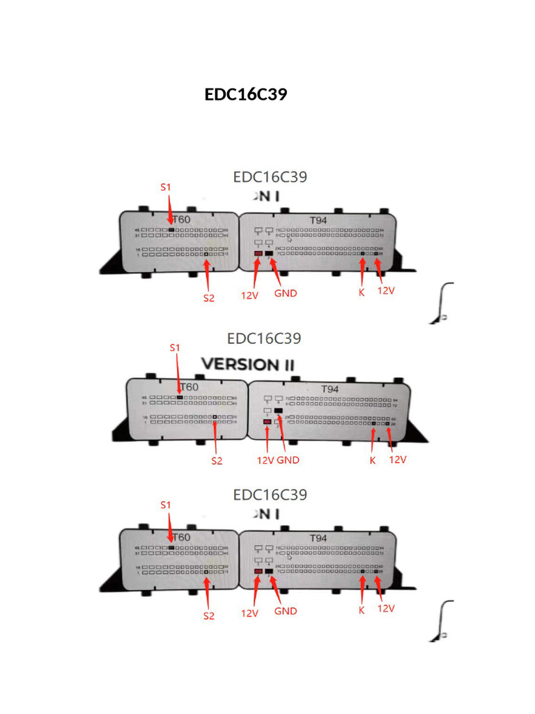 Edc16c39 R W Pinout | PDF