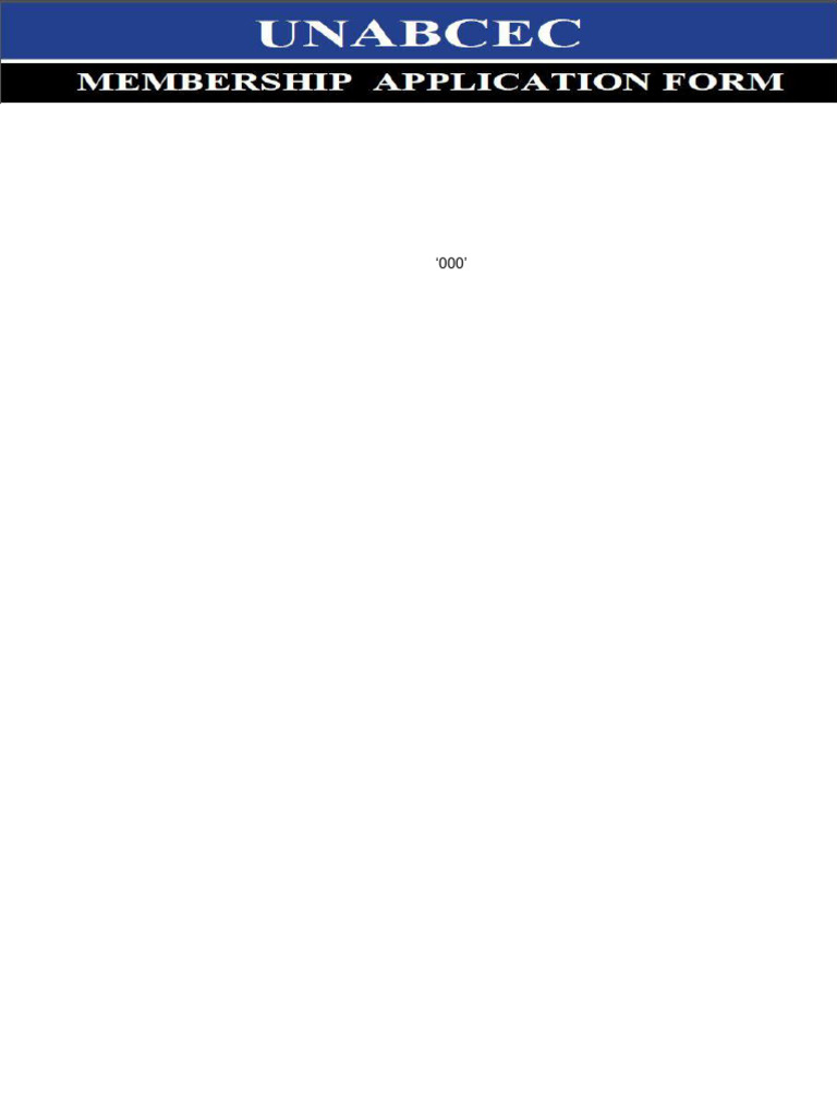 UNABCEC Membership Application Form & Code of Conduct (1) | PDF