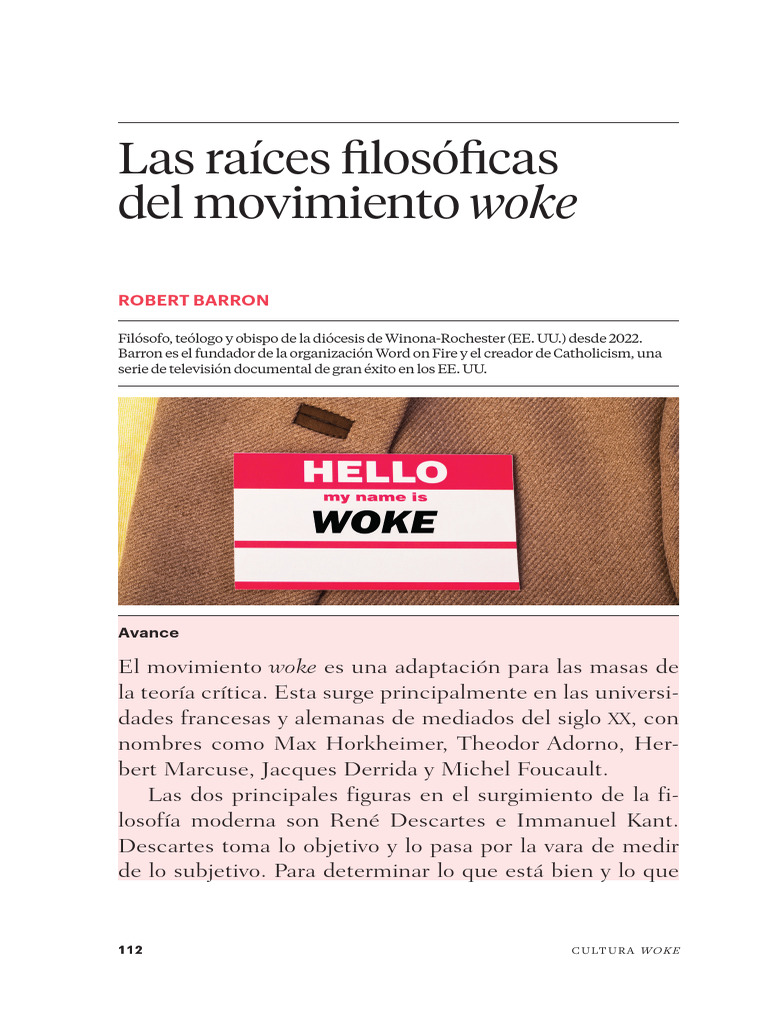 Raíces filosóficas de la cultura woke | PDF | Verdad | Deconstruccion