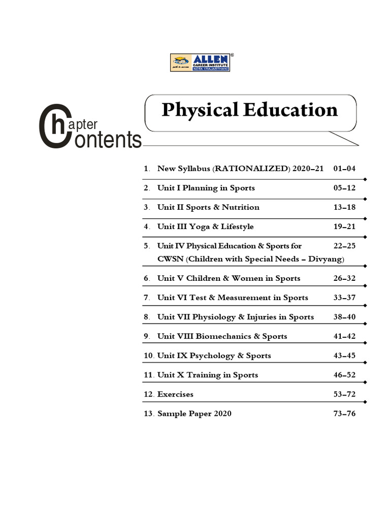 Physical Education Booklet 1608115991 | PDF | Diet & Nutrition ...