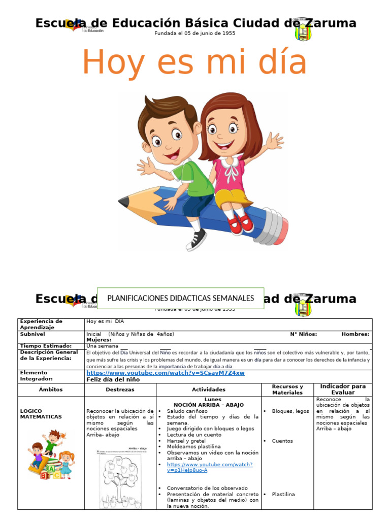 Actividades Educativas para Niños de 4 Años | PDF | Aprendizaje