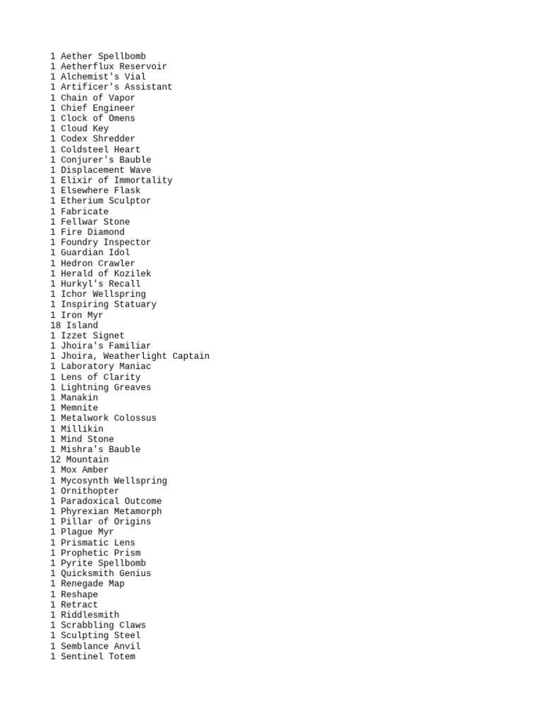 Deck - Jhoira, Weatherlight Captain Budget EDH | PDF