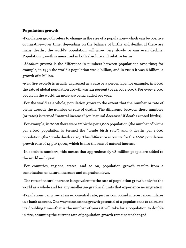Population Growth and Population Policy | PDF | Family Planning ...