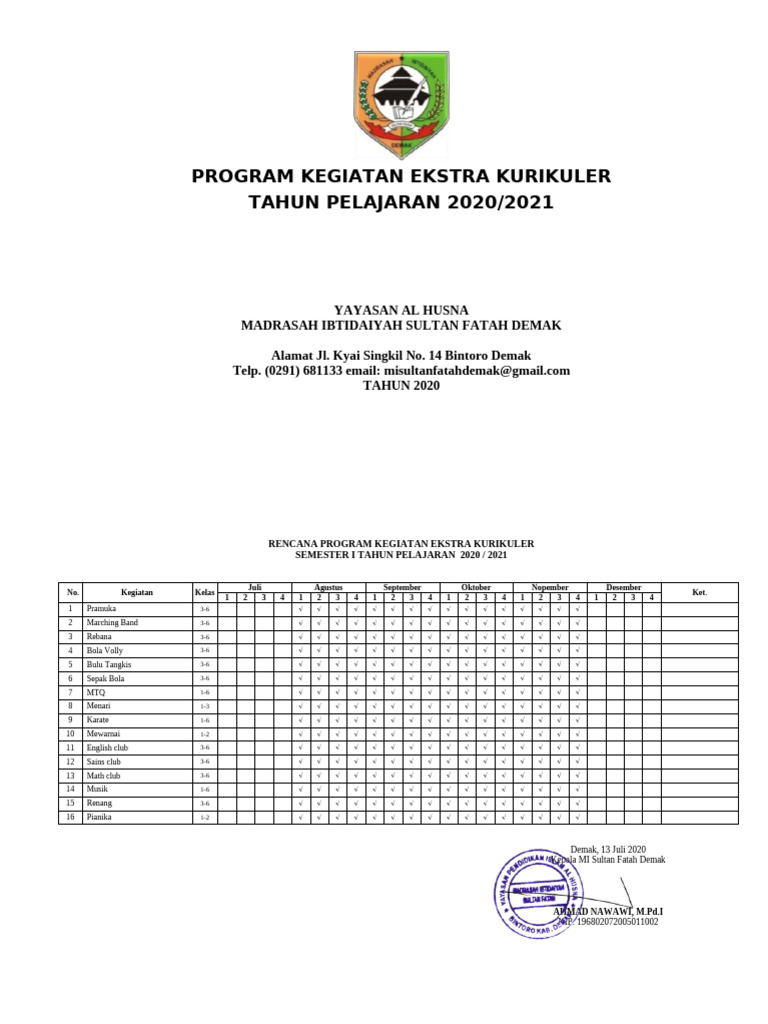 OK Program Ekstrakurikuler | PDF