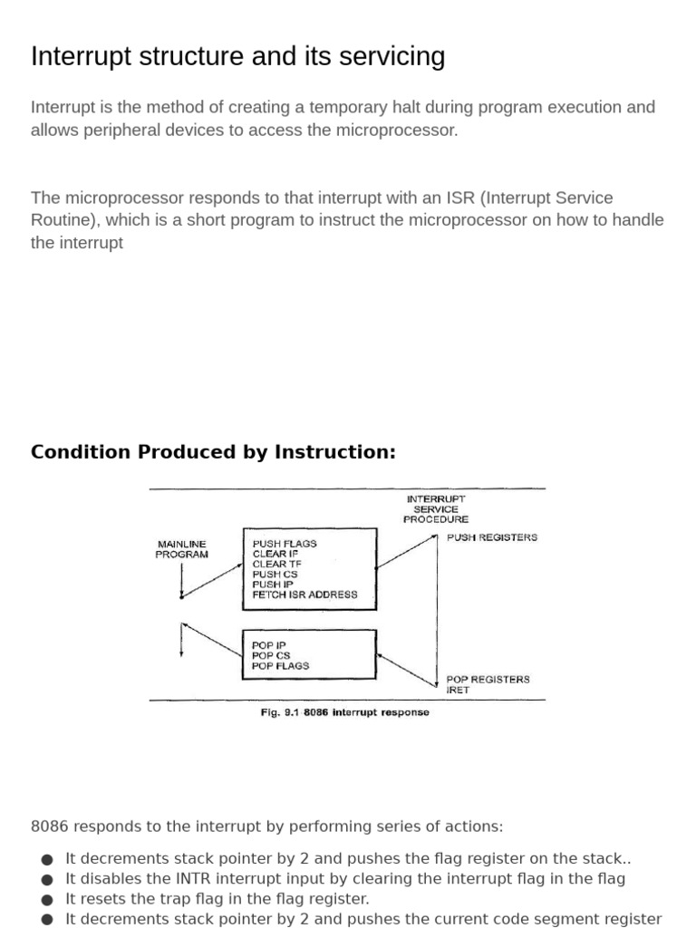 Interrupt Structure and Its Servicing | PDF | Pointer (Computer Programming) | Central ...