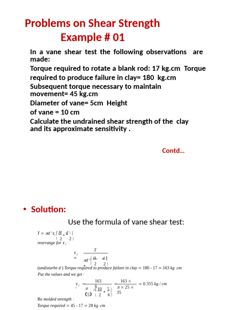 lecture 33-34 problems on shear strength | PDF | Strength Of Materials ...