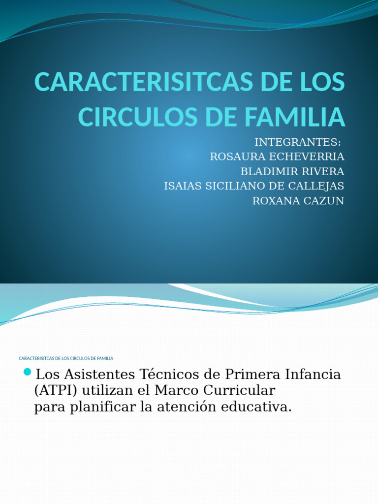 Caracterisitcas de Los Circulos de Familia Corregida | PDF