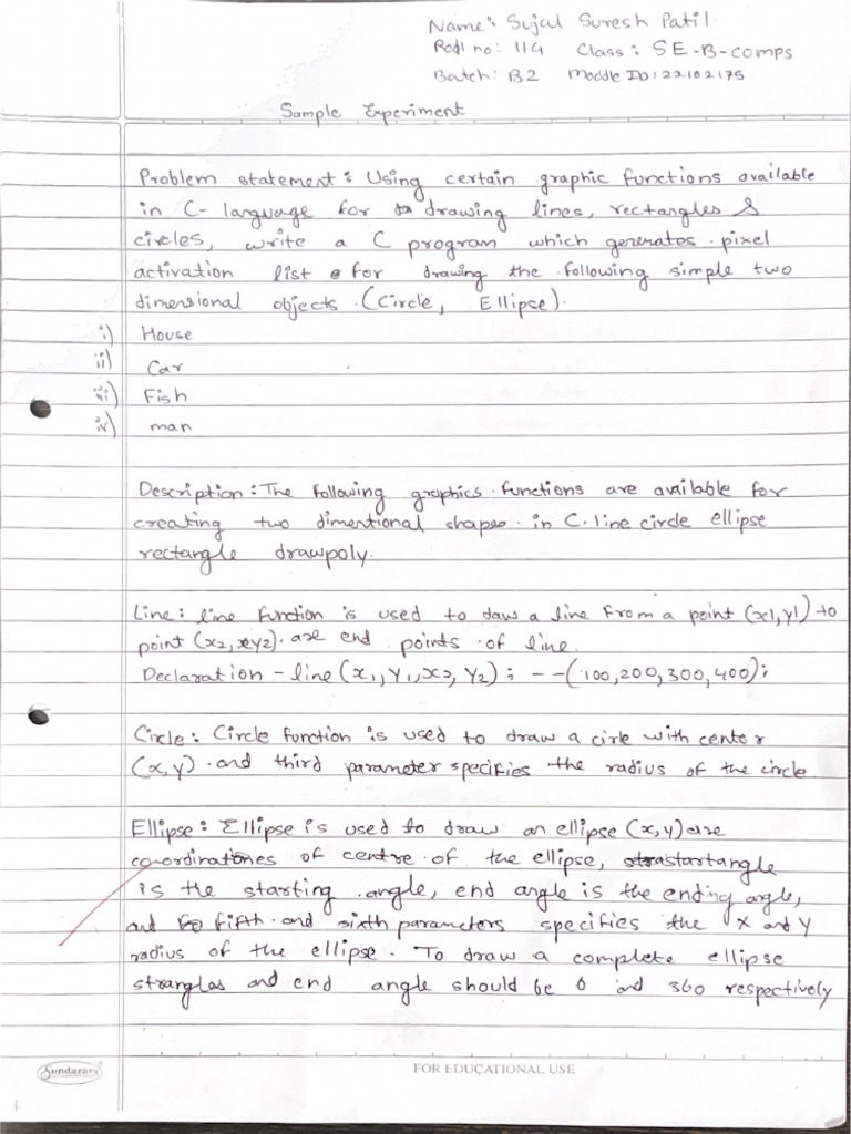 114 Sampleexpt CG Writeup PDF | PDF