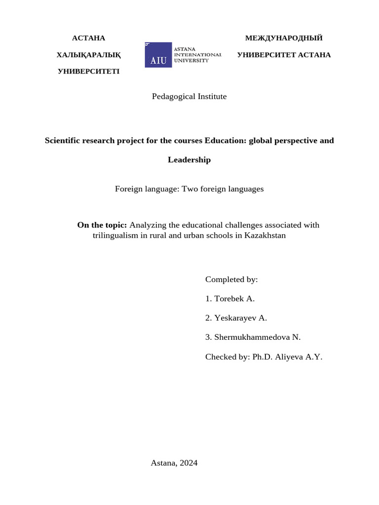 Trilingualism Challenges in Schools | PDF | Multilingualism | Teachers