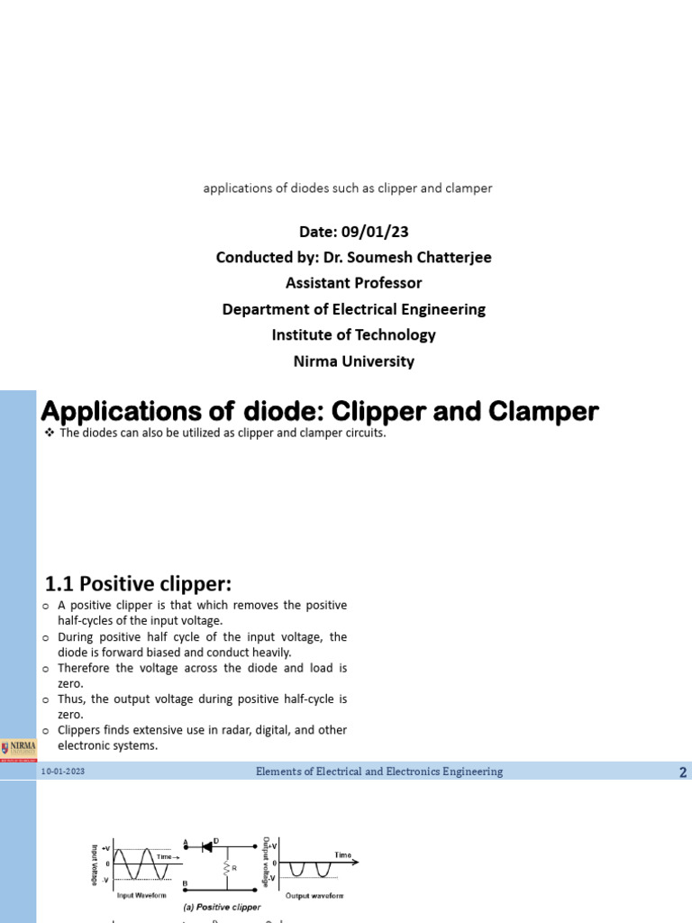 1EE801 ES 09 01 Clippers | PDF | Transistor | Bipolar Junction Transistor