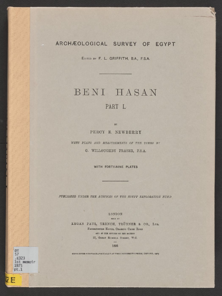 Beni Hassan I (Francis Llewellyn Griffith) | PDF
