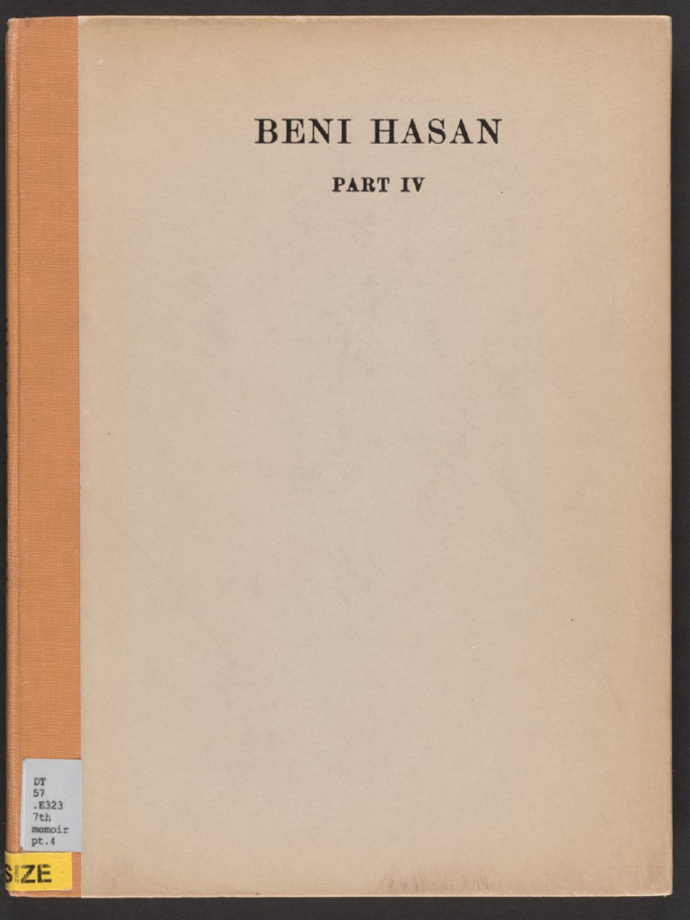 Beni Hassan IV (Francis Llewellyn Griffith) | PDF