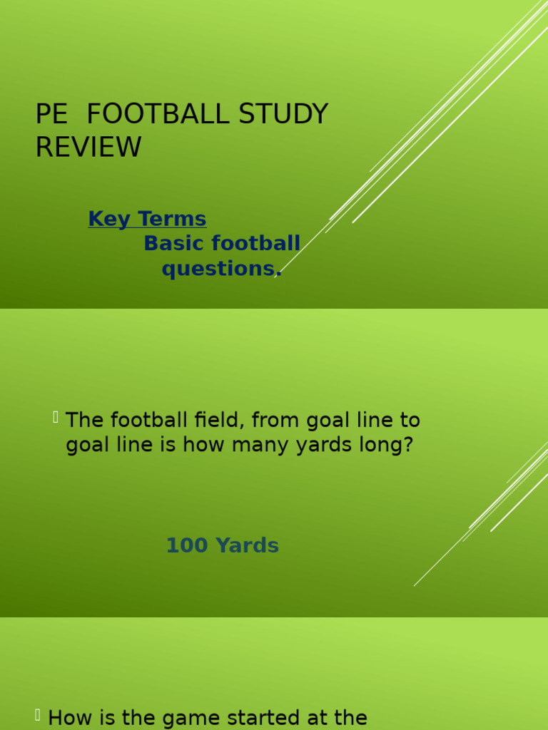 Essential Football Terms and Concepts | PDF | American Football ...