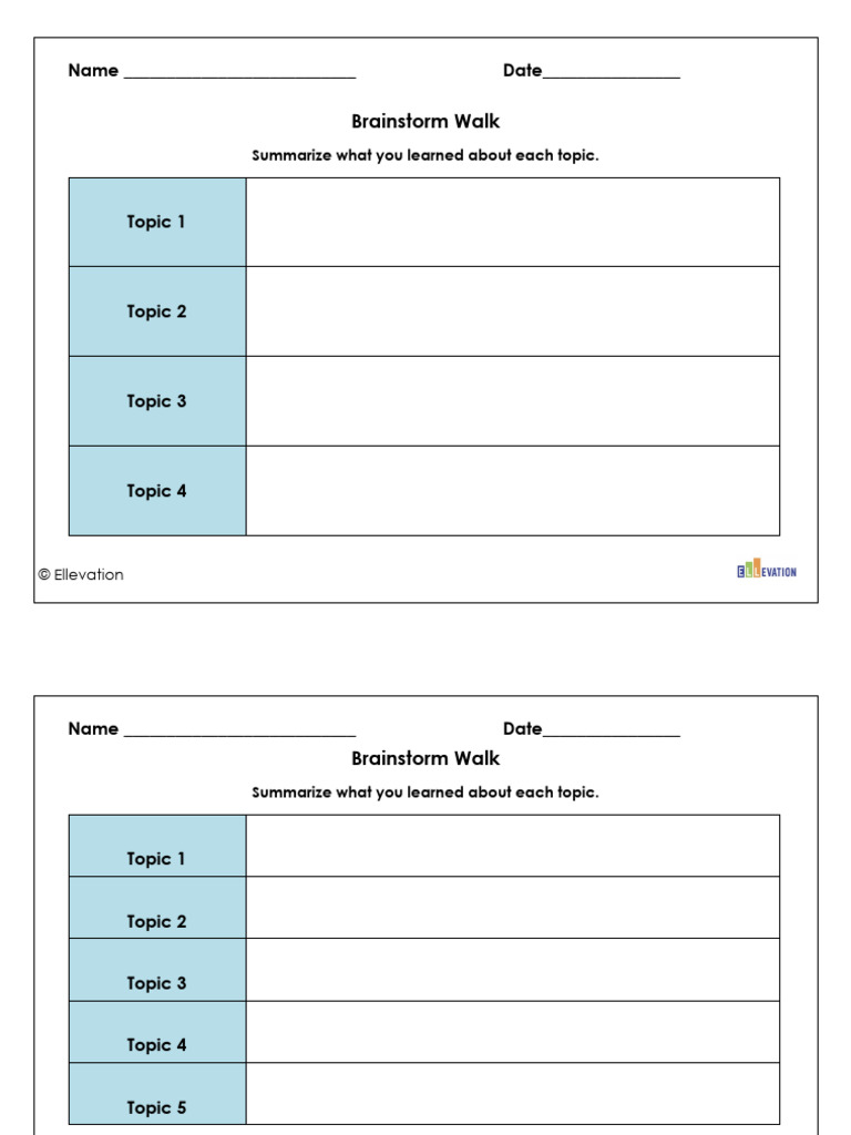 Brainstorm Walk Notes (1) | PDF
