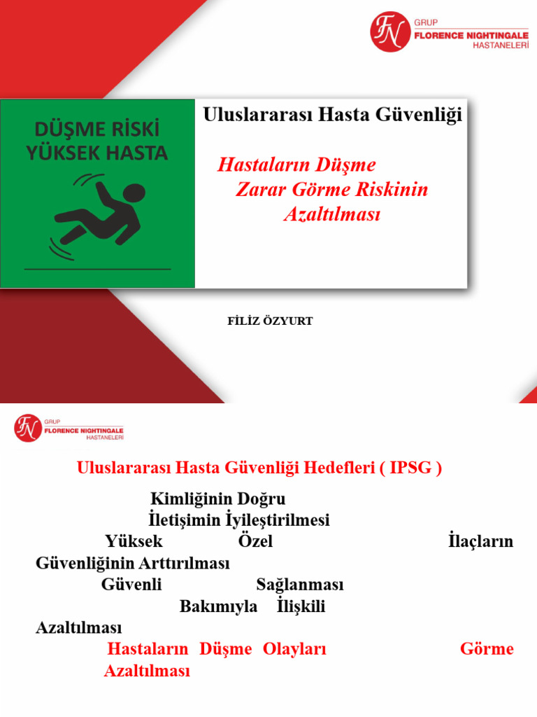 IPSG 6 HASTALARIN DÜŞME SONUCU ZARAR GÖRME RİSKİNİN AZALTILMASI | PDF