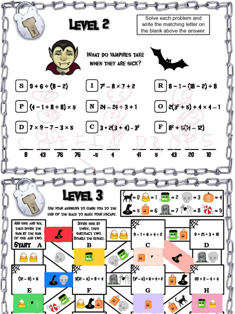 Math Escape Room Challenge | PDF | Mathematics | Arithmetic
