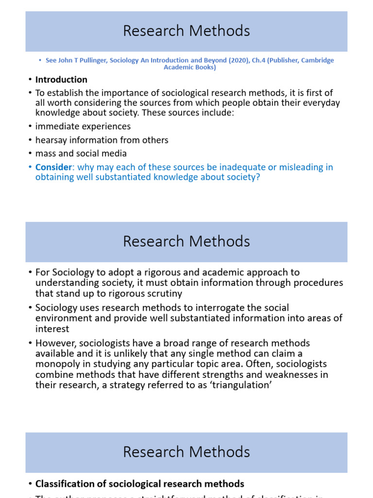 Overview of Sociological Research Methods | PDF | Sociology | Information