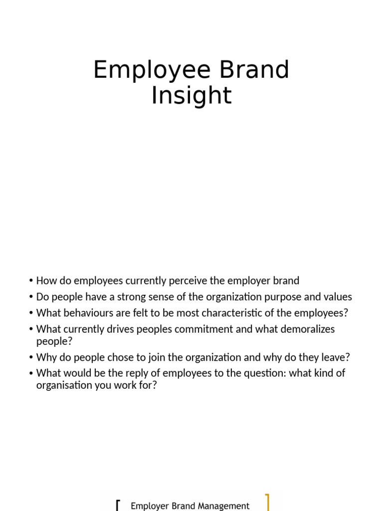Understanding Employee Brand Insights | PDF