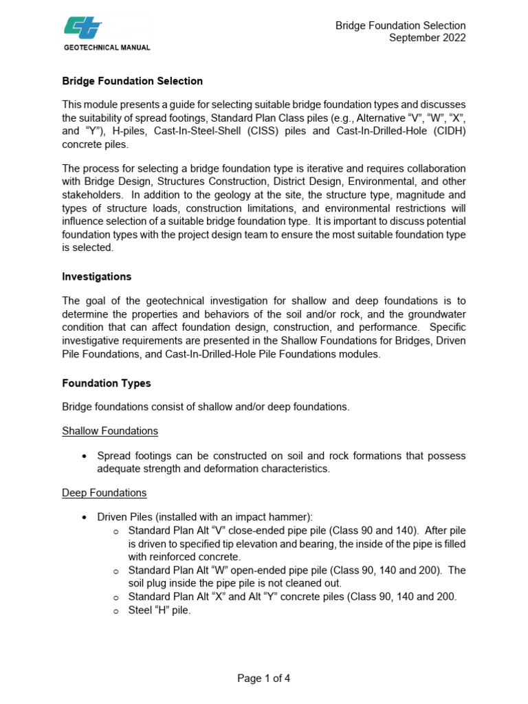 GM BridgeFoundationSelection A11y | PDF | Deep Foundation | Foundation ...