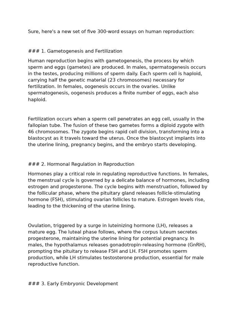 Understanding Human Reproduction Essentials | PDF | Menstrual Cycle ...