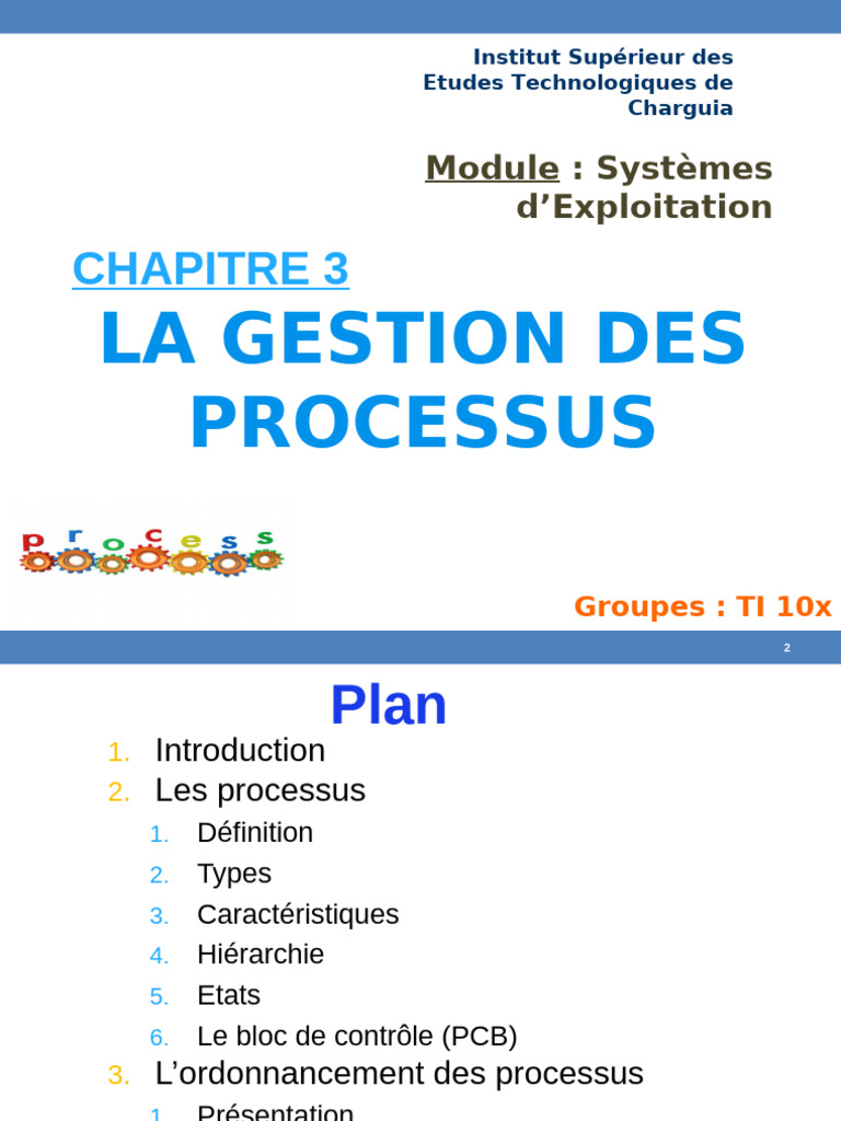 Chapitre 4 Gestion Des Processus | PDF | Ordonnancement dans les systèmes d'exploitation ...