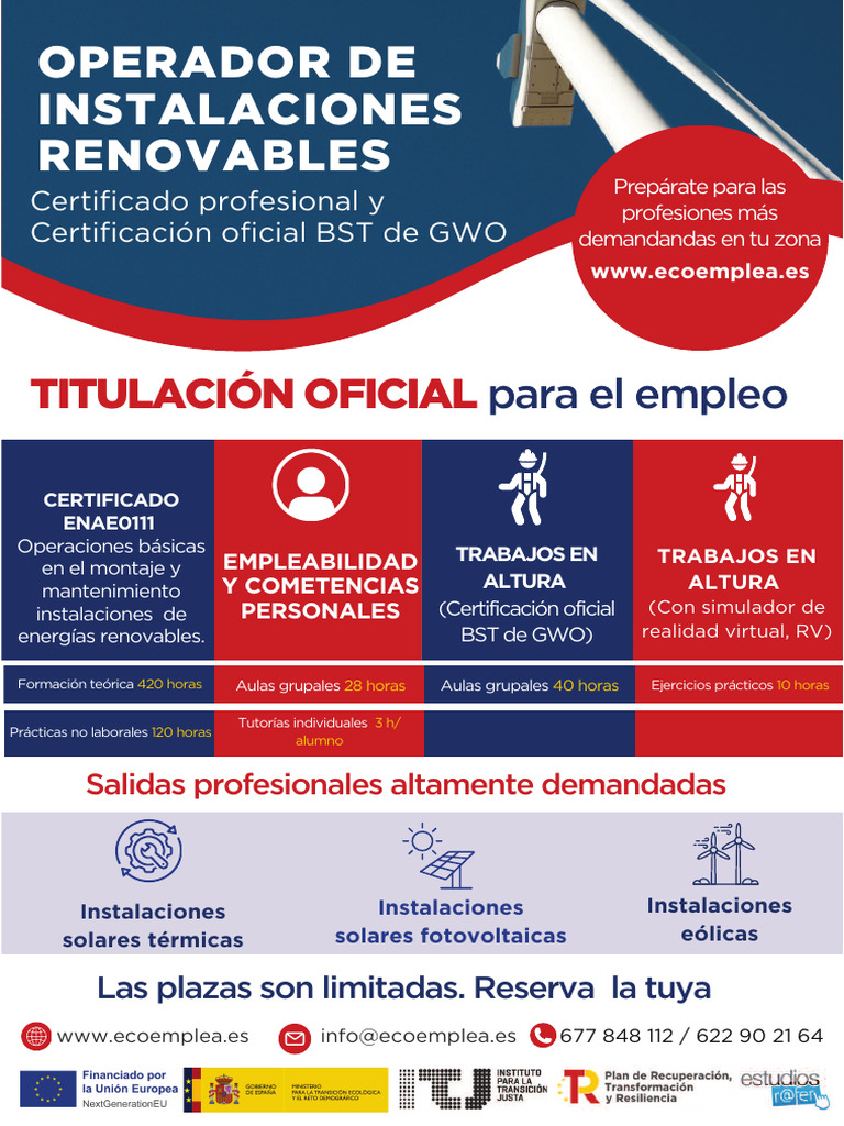 Operador de Instalaciones Renovables 20240920 | PDF