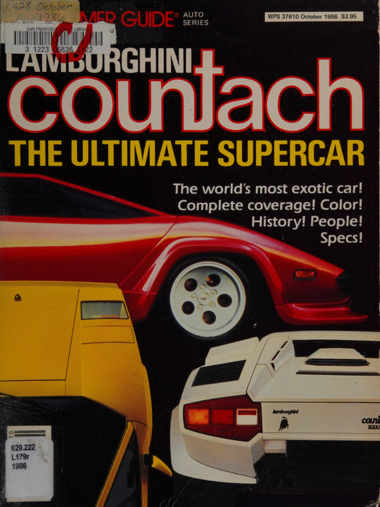 Robson - Lamborghini Countach, The Ultimate Supercar (1986) | PDF ...