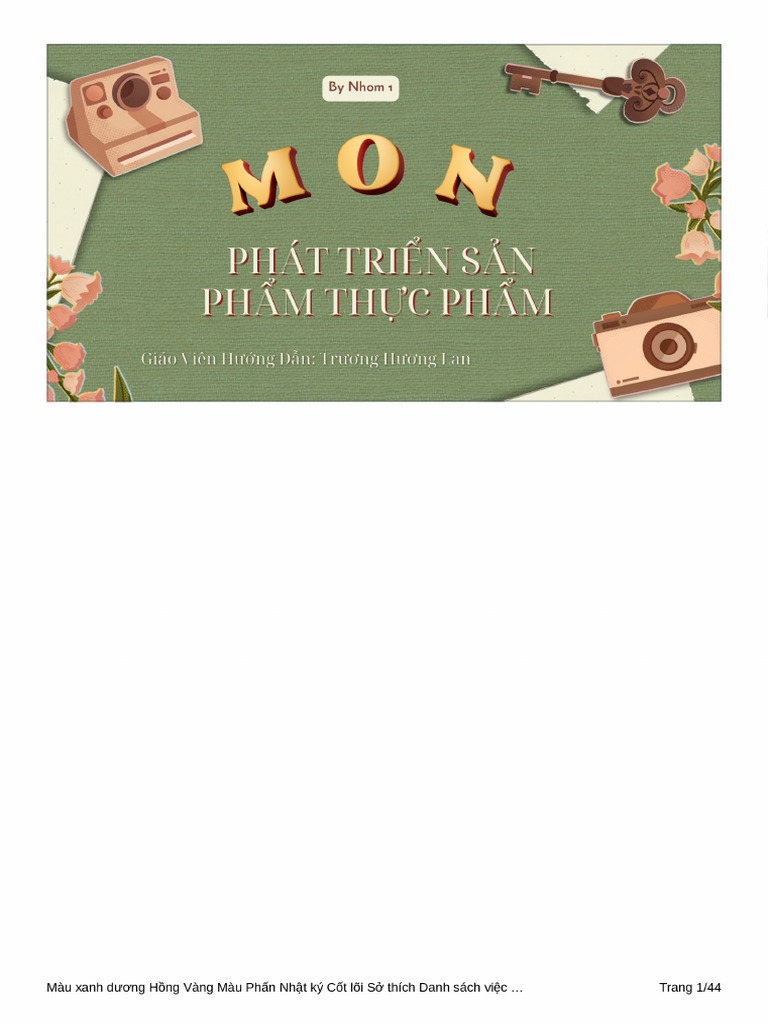 BÀI THUYẾT TRÌNH - NHÓM 1- 2102 CNTP | PDF