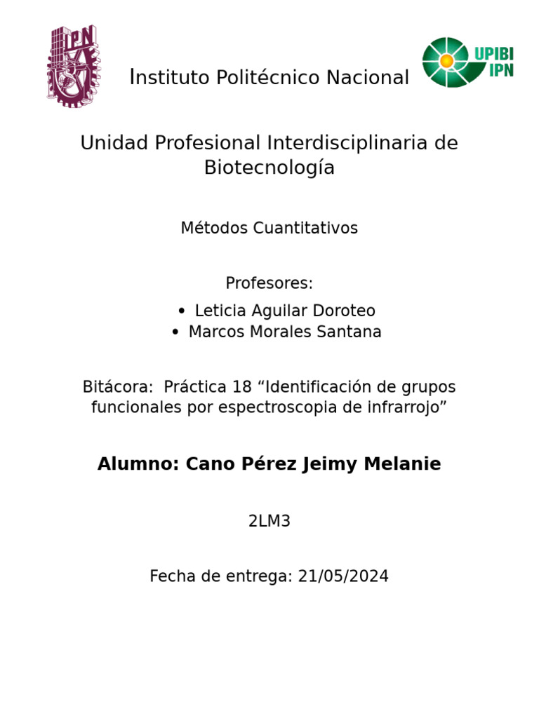 Bitacora 18 Cuantitativos | PDF