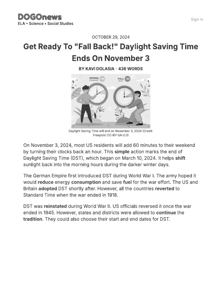 Fall Back Article | PDF