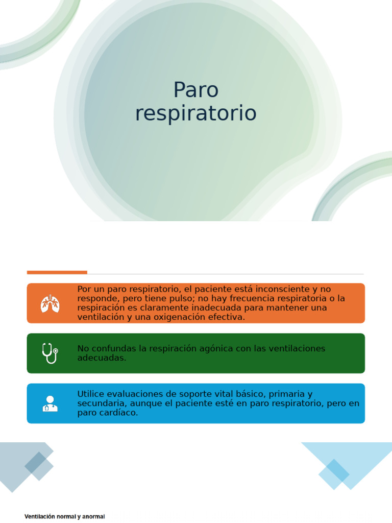 Paro Respiratorio | PDF