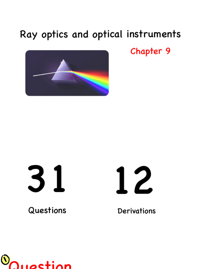 Ray Optics and Optical Instruments Guide | PDF | Telescope | Motion ...