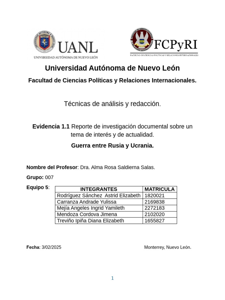 Ev1 Eq5 Tar | PDF | Ucrania | Rusia