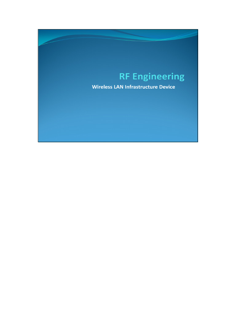 RF Engineering#4 | PDF | Computer Network | Ieee 802.11