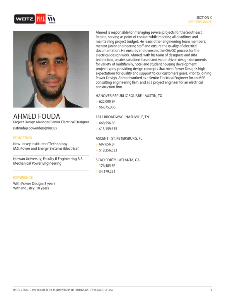 Ahmed Fouda - Personal Bio | PDF | Engineering