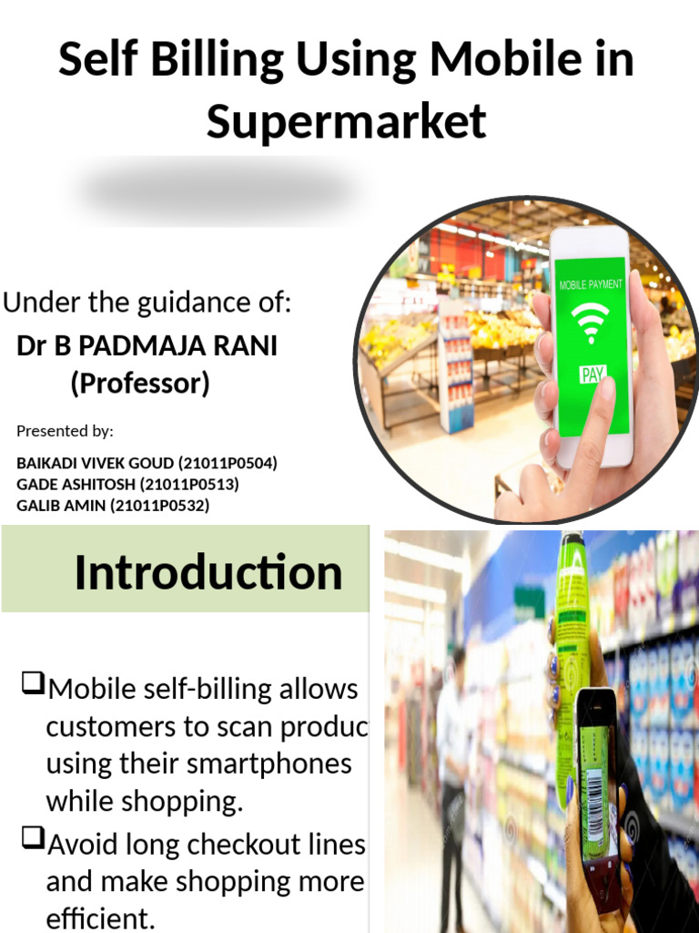 Self Billing Using Mobile in Supermarket | PDF