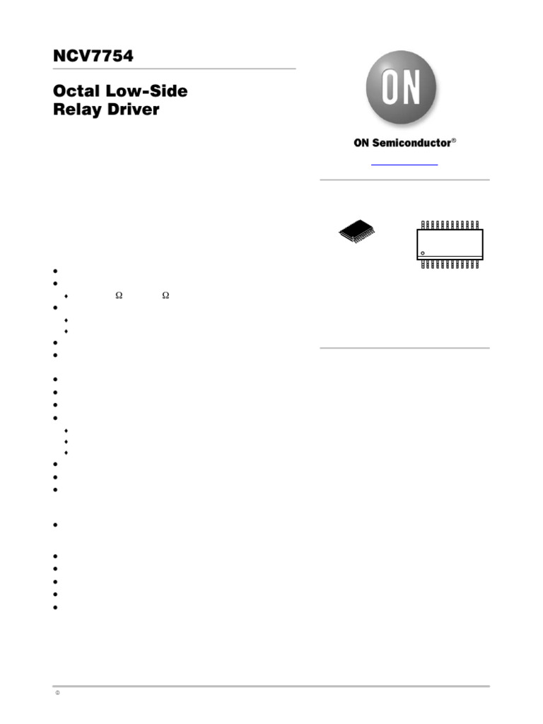 NCV7754 | PDF | Electrical Equipment | Electromagnetism