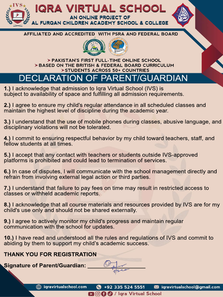 IVS Parent/Guardian Declaration Form | PDF