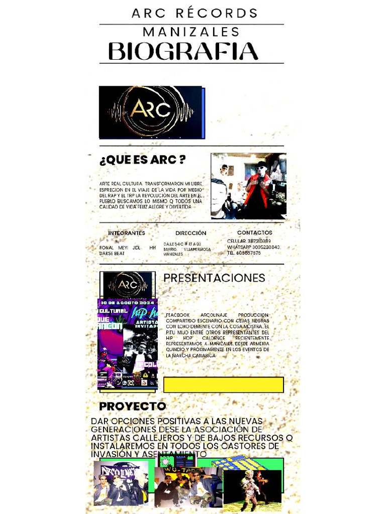 Biografía Arc Récords | PDF