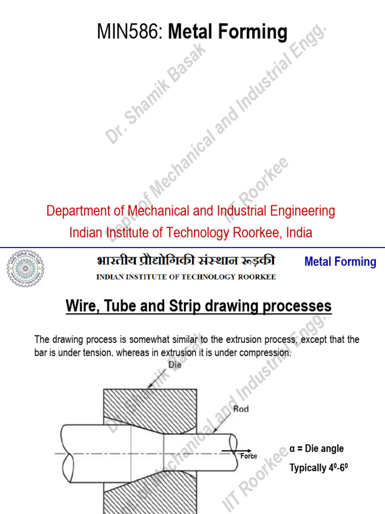 Metal forming Lecture 5 upto forging | PDF | Deformation (Engineering) | Wire