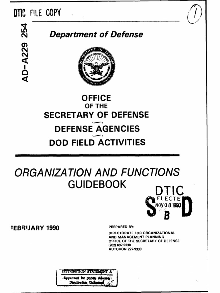 DoD Organizational Structure Guidebook | PDF | United States Department ...