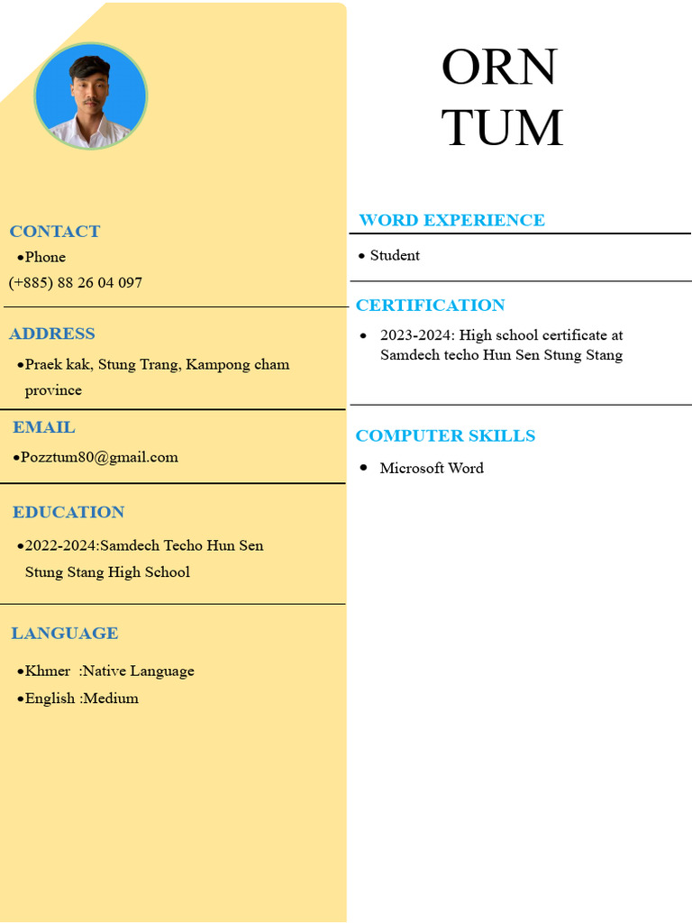 Tum CV | PDF