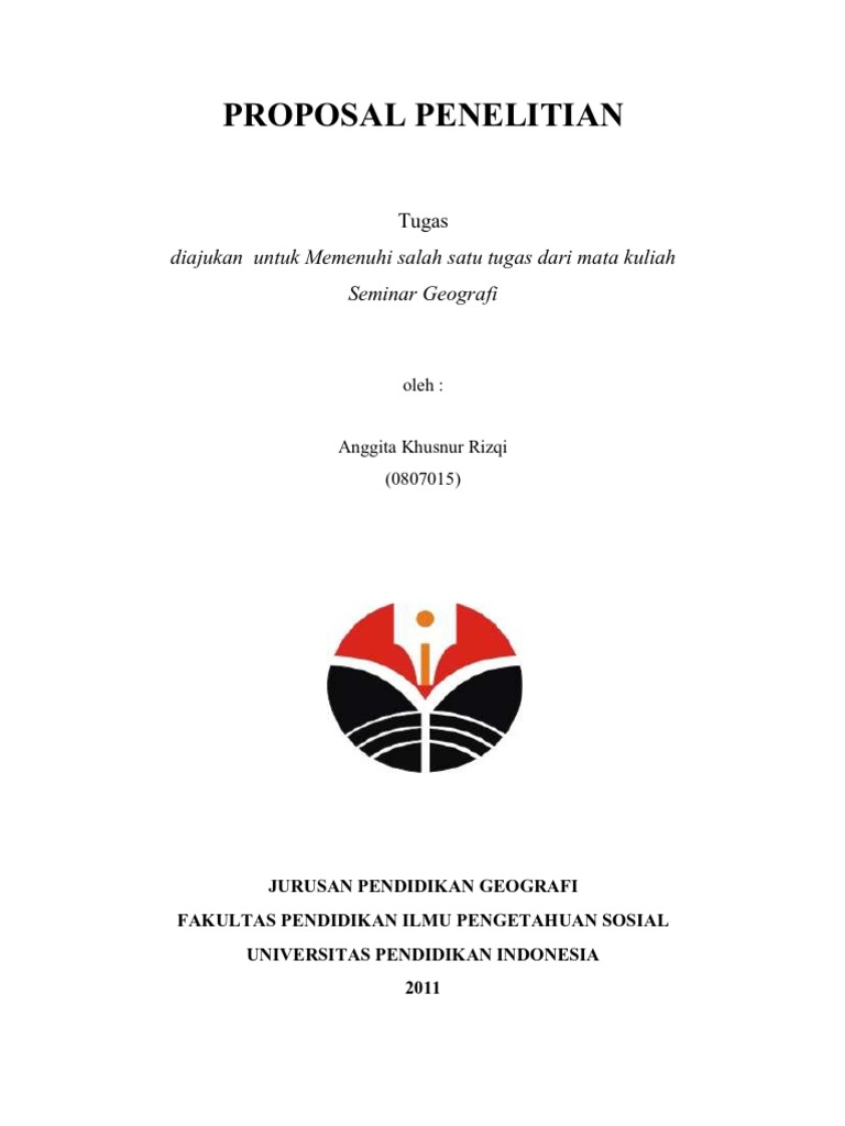 Contoh Proposal Penelitian Pendidikan | PDF