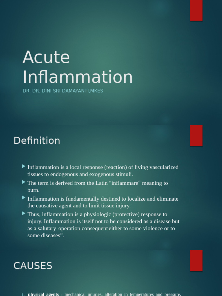 Kuliah 04 - Inflamasi Akut | PDF | Inflammation | White Blood Cell