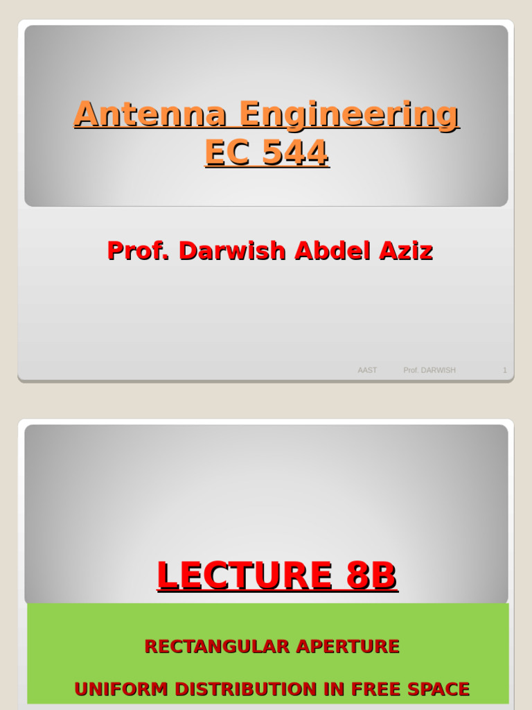 Rectangular Aperture Antenna Guide | PDF | Electrodynamics | Radiation