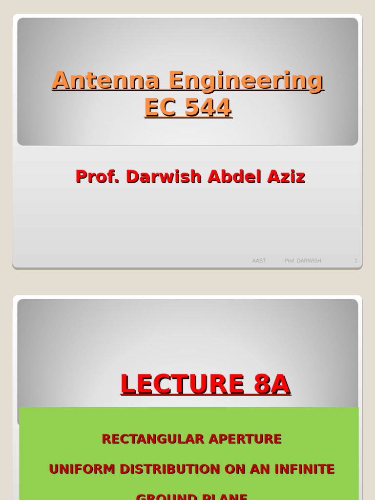 CH (8a) Rectangular Aperture | PDF | Telecommunications Engineering ...