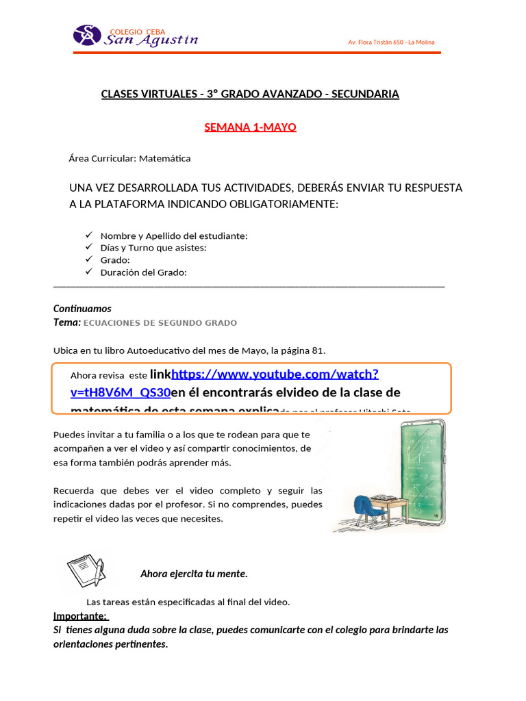 3º Eba Matemática Mayo Semana 1 Pdf