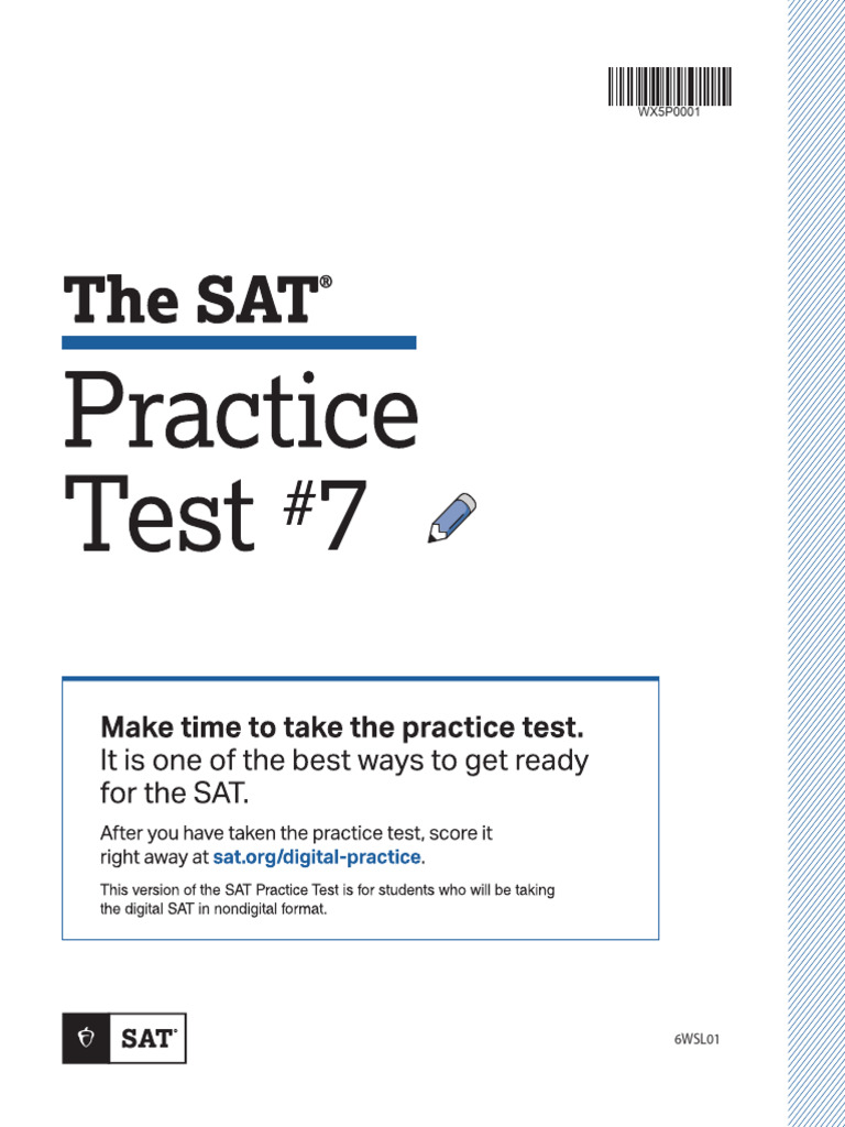 Sat Practice Test 7 Digital Pdf Sat