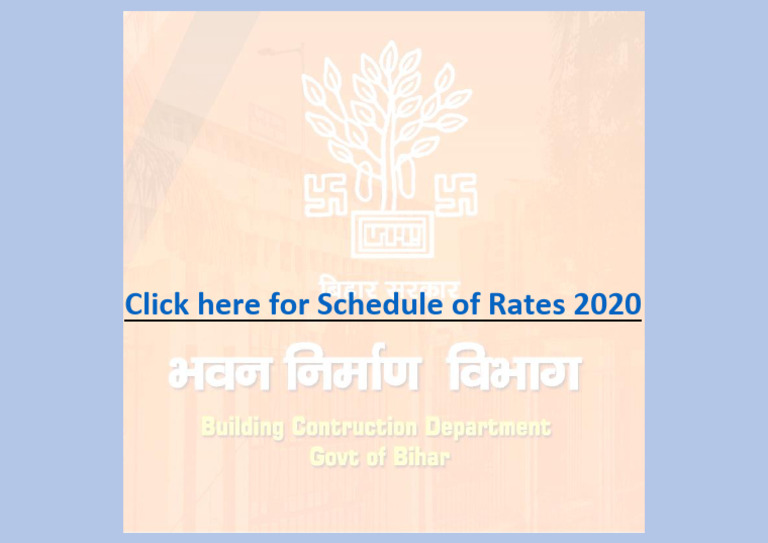 Schedule of Rates BCD | PDF
