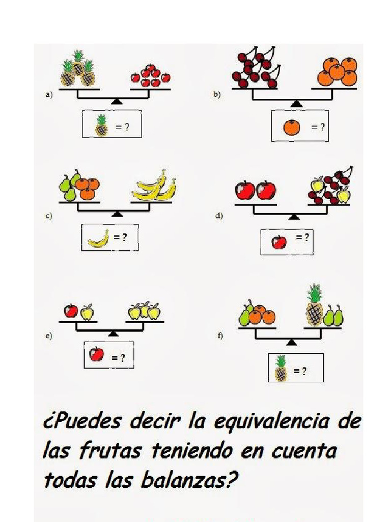 Practicamos Equivalencias | PDF